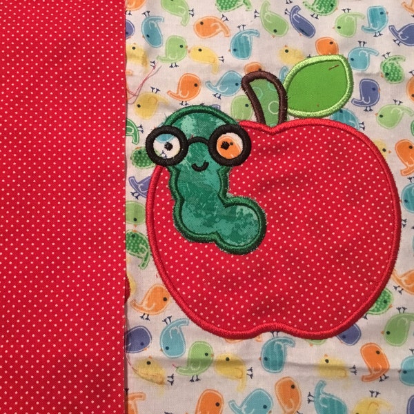 Apple Bookworm Applique Machine Embroidery Design Instant Download - Etsy