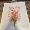 Floral Vulva Art, Vagina Art Print, Midwife Gift, Feminine Art, Anatomy ...