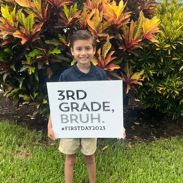 1st Day of School Sign - First Day of 3rd Grade Sign 2025 - 3rd Grade ...