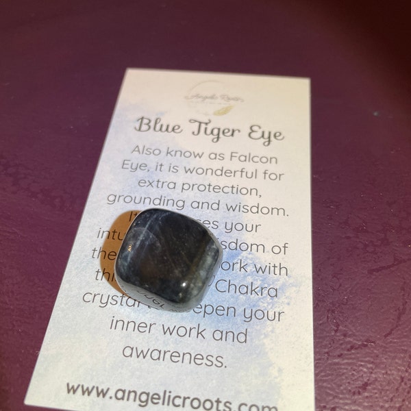 Blue Tiger Eye Tumbled Stone - Etsy