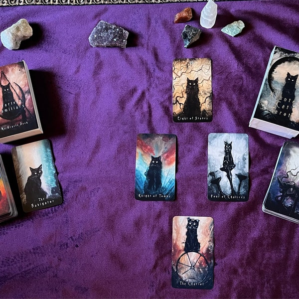 Haunted Cat Mega Bundle - One Fearless Familiars Oracle Deck and One ...