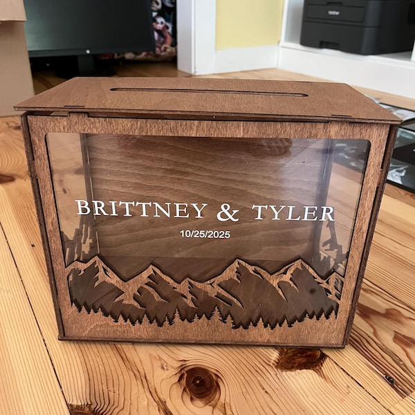 Mountain Shape Card Box With Slot for Wedding, Wedding Post Card Box ...