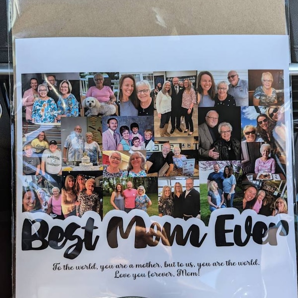 Happy Family Photo Collage Gift, Family Picture Personalized, Custom ...