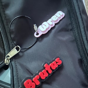 Custom Designs Personalized 3D Name Tags for Bags, Backpacks, Sports ...