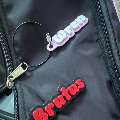 Custom Designs Personalized 3D Name Tags for Bags, Backpacks, Sports ...