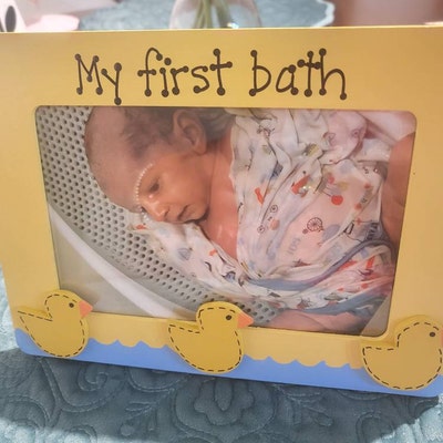 Bath Frame Baby Frame MY FIRST BATH Baby Photo Picture Frame - Etsy