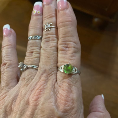 14K Gold Mood Ring Dainty Ring for Women Feeling Stone Ring - Etsy