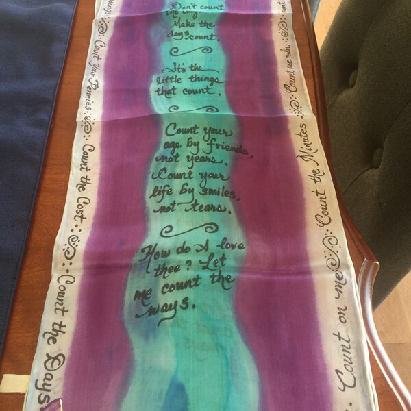 Iris Apfel Life Lessons and Quotes, Handwritten on a Hand Dyed Silk ...