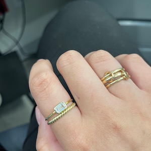 Baguette Ring, Rectangle Ring, Bezel Set Ring, Bezel Set Engagement ...