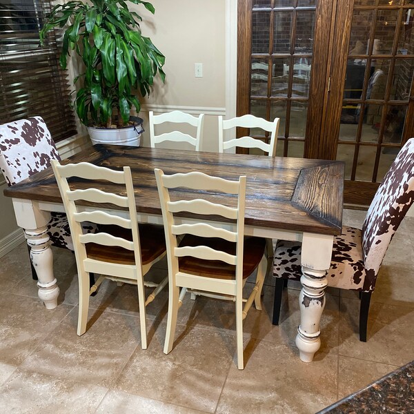 Maple Chunky Farmhouse Dining Table Legs - Set of 4 - 5" X 29 ...
