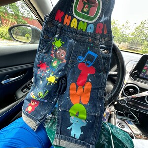 Girls TWO Fast Custom Personalized Character Denim Overalls, Overall ...