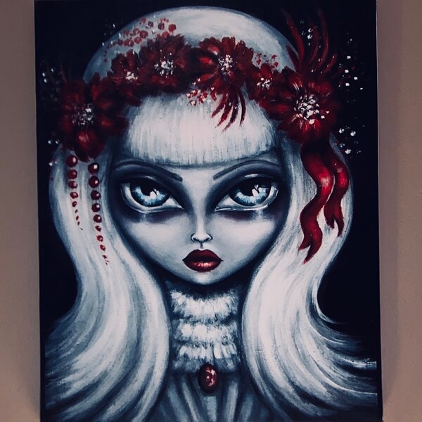 PURRFECT 2 Big Eye Pin up Sexy Cat Woman With a White Mouse Giclee ...