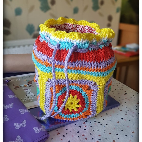 Crochet Pattern Little Pouch, Treasure Bag, Sewing Tutorial Included ...