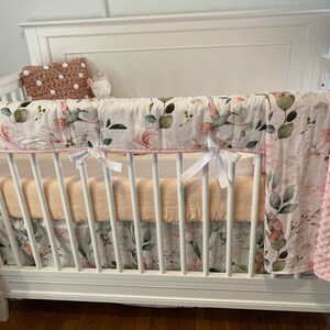 Girl Dinosaur Crib Bedding Set, Dino Baby Girl Crib Bedding Set, Baby ...