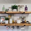 Extra Deep Handmade Rustic Shelf With Black Down Brackets (31cm Depth ...