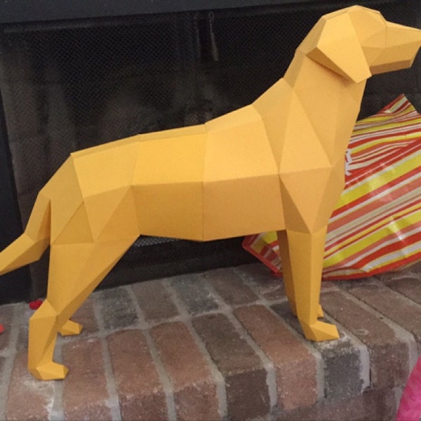 Labrador Dog, Printable Papercraft Template. "man's Best Friend ...