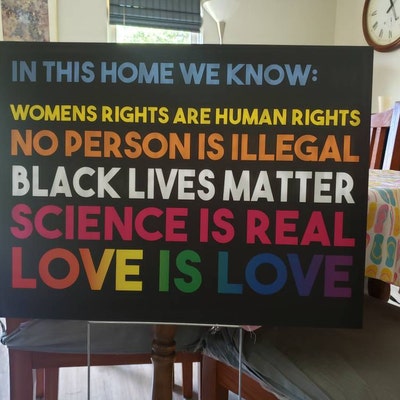 5 PACK: Love is Love Yard SIGN Black Lives Matter, LGBTQ, Womens Rights ...