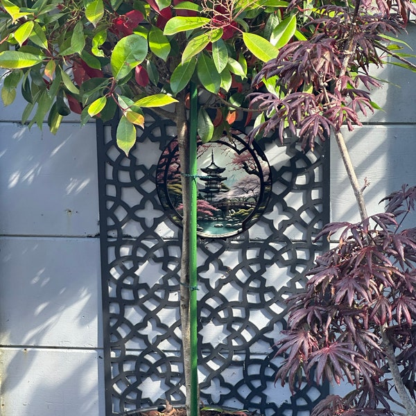 Pagoda Sign, Pagoda Wreath Sign, Japanese Sign, Pagoda Plaque, Pagoda ...