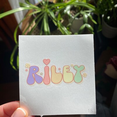 Retro Font Art Custom Name Stickers, Personalized Name Sticker ...