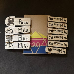 Custom RPG Player Initiative Trackers Clip-on Name Tags for Player ...
