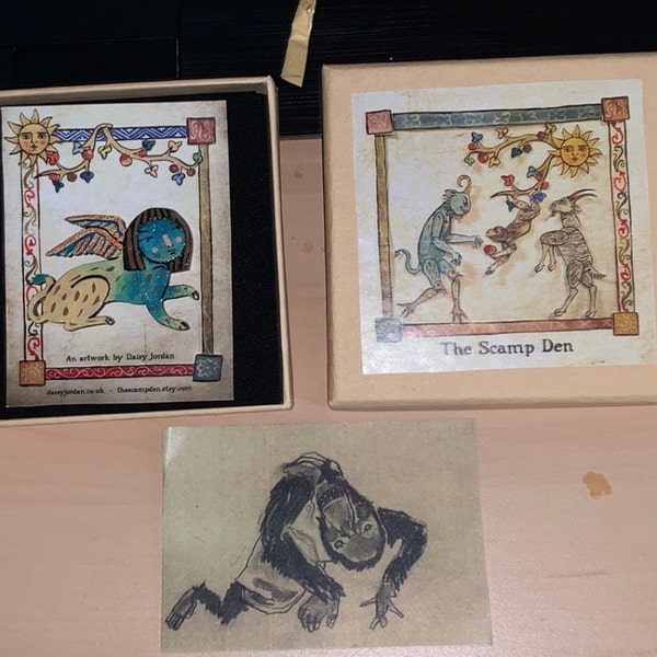 Devil Brooch Hand Painted Pin Laser Cut Wooden Handmade Demon - Etsy