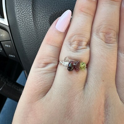 Custom Crystal Ring Handmade With Real Crystals you Choose the Crystals ...