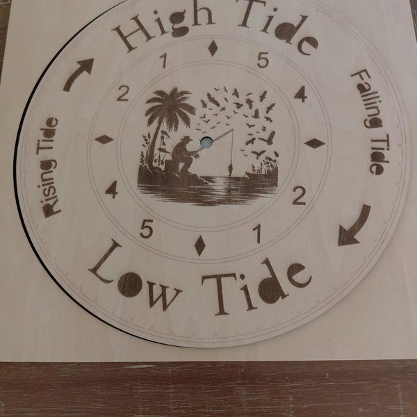 Tide Clock Face, Nautical Clock Face Design. Ocean Tides, Clock ...