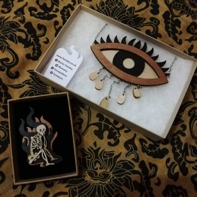 Bored Skeleton Brooch Afterlife Collection - Etsy UK