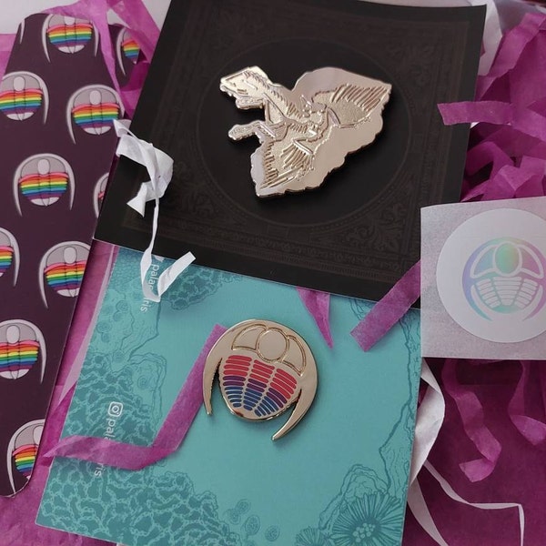 Queerlobites - Pride Flag Trilobite Enamel Pin - Etsy