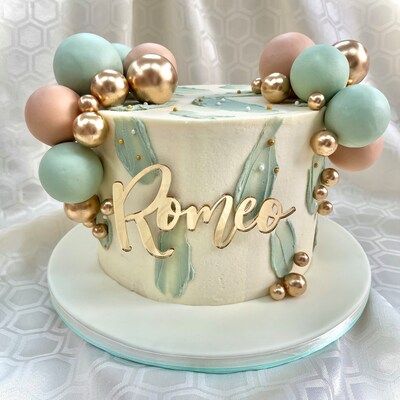 Cake Charms Personalised Various Sizes Colours & Fonts - Etsy