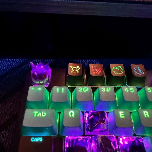 Gengar Resin Keycap,pokemon Keycap,custom Pokemon Keycaps Artisan,anime ...