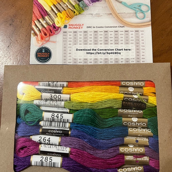 Cosmo Embroidery Floss Set | Rainbow Embroidery Floss Collection Lecien ...