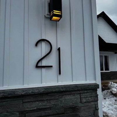 Large Modern Black House Numbers, 8 Inch, 12 Inch, Address Numbers ...