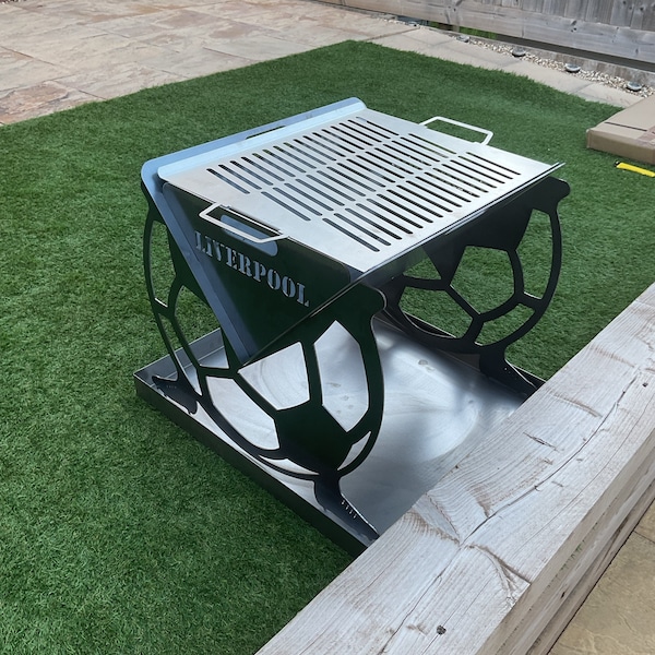 Fire Pit and BBQ Grill - Football Team, Personalisation - Medium Size ...