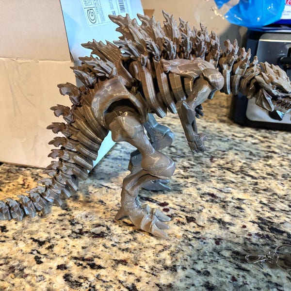 Fully Articulated Skeletonized Godzilla Figure Poseable Fossil Kaiju ...