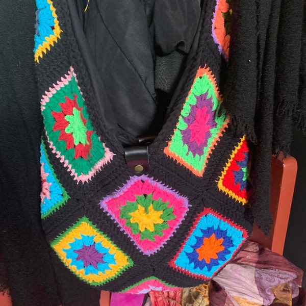 NEW ARRIVAL!!! Afghan Bag, Granny Square Bag, Tote Bag, Granny Square ...