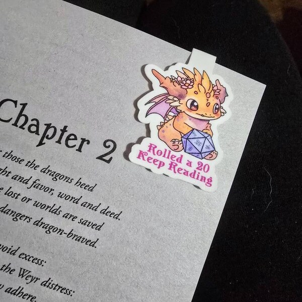 Adorable Dragon Cute Dragon Paper Bookmark - Perfect for Book Lovers ...
