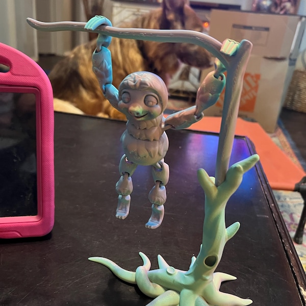 Cute Flexi Print-in-place Sloth - STL File for 3D Printing Now With 3MF ...
