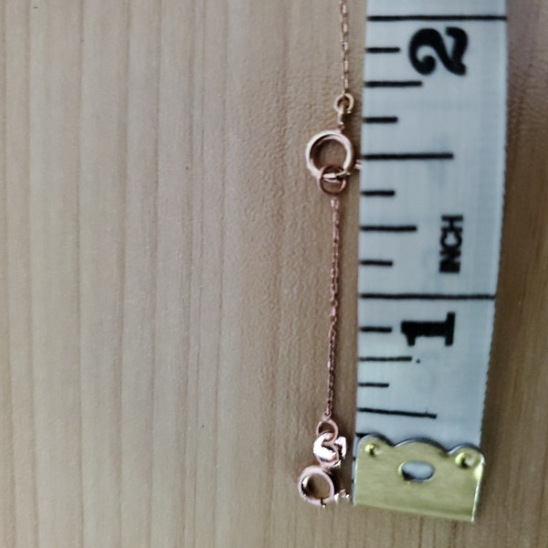 14k Solid Gold Necklace Extender: Adjustable Chain, Rose, White, Yellow ...