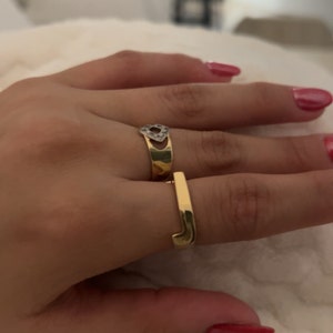 Custom Initial Ring, Personalized Letter Ring, Alphabet Ring, Initial ...