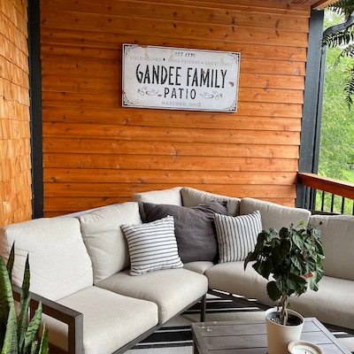 Farmhouse Patio Sign Outdoor Patio Signs Family Wall Art Patio Art ...