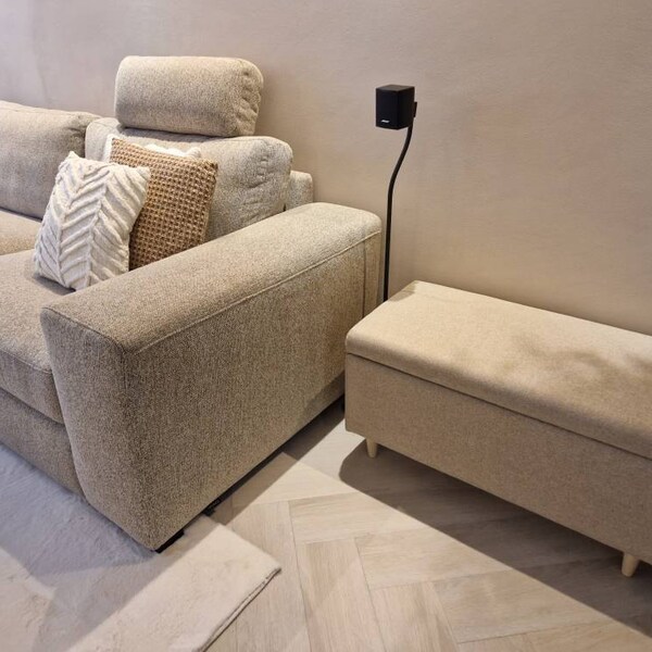 Corduroy Stuffed Sitting Pouf, Filled Floor Cushion Seat, Decorative ...