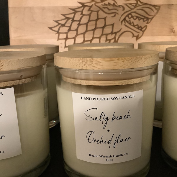 Personalised Candle Label Stickers, Simple & Modern, Black/colour ...