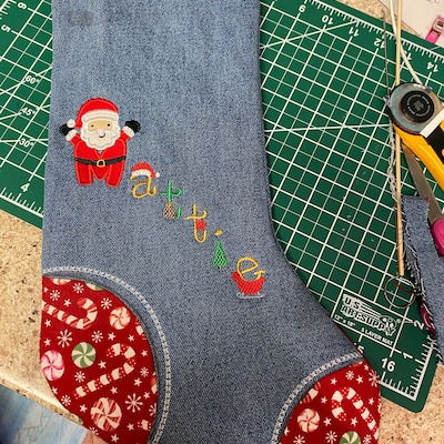 Santa Claus Applique Alphabet Monogram Font Machine Embroidery Design ...