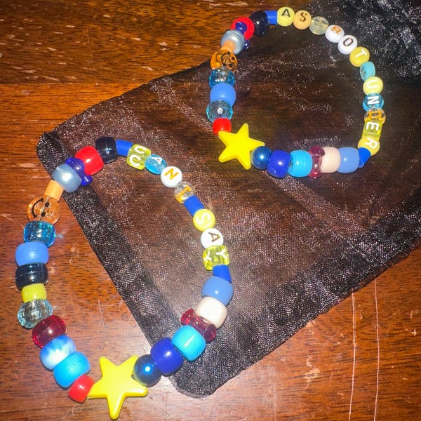 Kawaii Y2K Kidcore Cute Neon Rave Rainbow Random Pony Beads Kandi ...