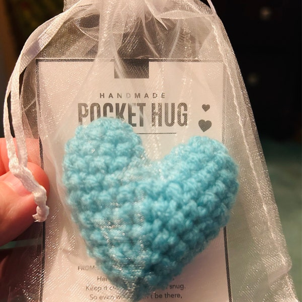 Pocket Hug, Crocheted Heart, Small Gift - Etsy