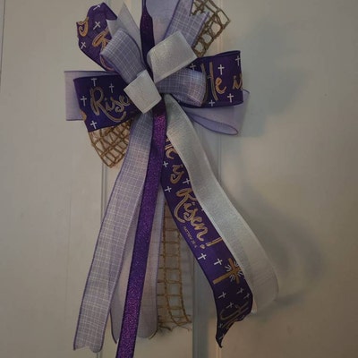 Army Forge Bow, Army Bow, Green and Burlap Bow, Bow for Lantern Wreath ...