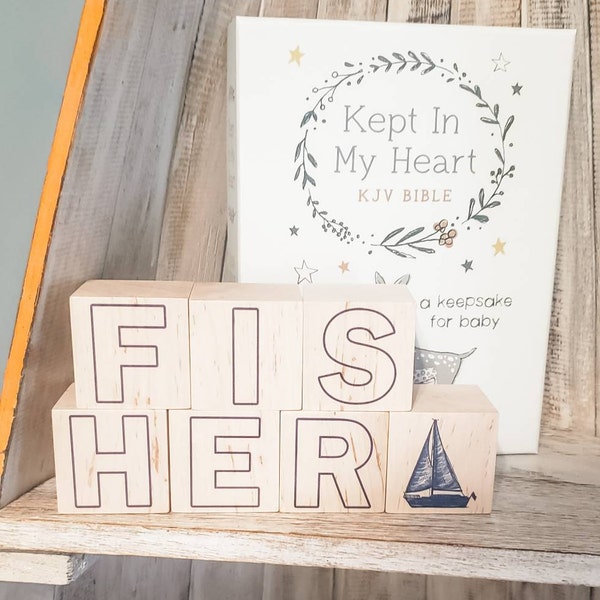 Custom Name Baby Gift for Nautical Themed Nursery - Anchor- Sailboat ...