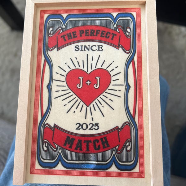 Personalized Couples Matchbox Wood, Custom Wood Matchbox for Couples ...