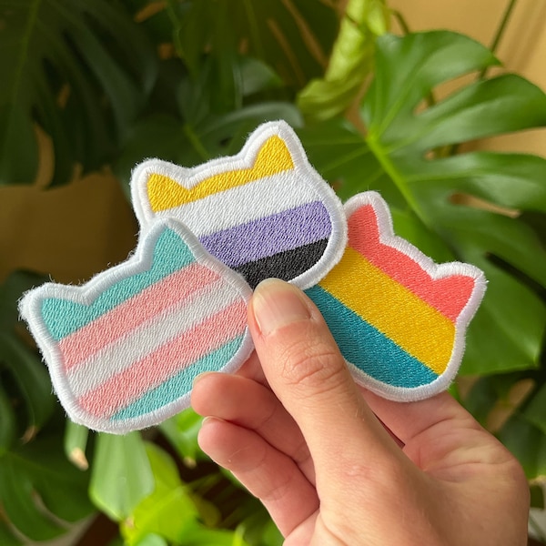 Purrr-ride! Iron-on Patch | LGBTQ Cat Pride Embroidered Patch - Etsy